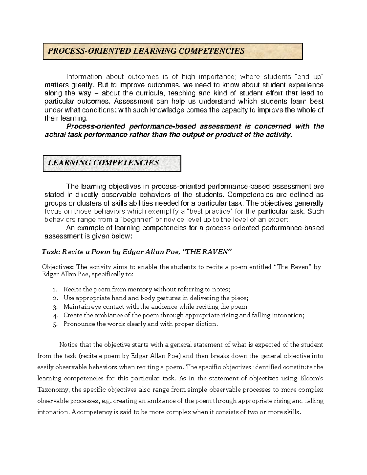 8 Process Oriented Learning competence - PROCESS-ORIENTED LEARNING ...