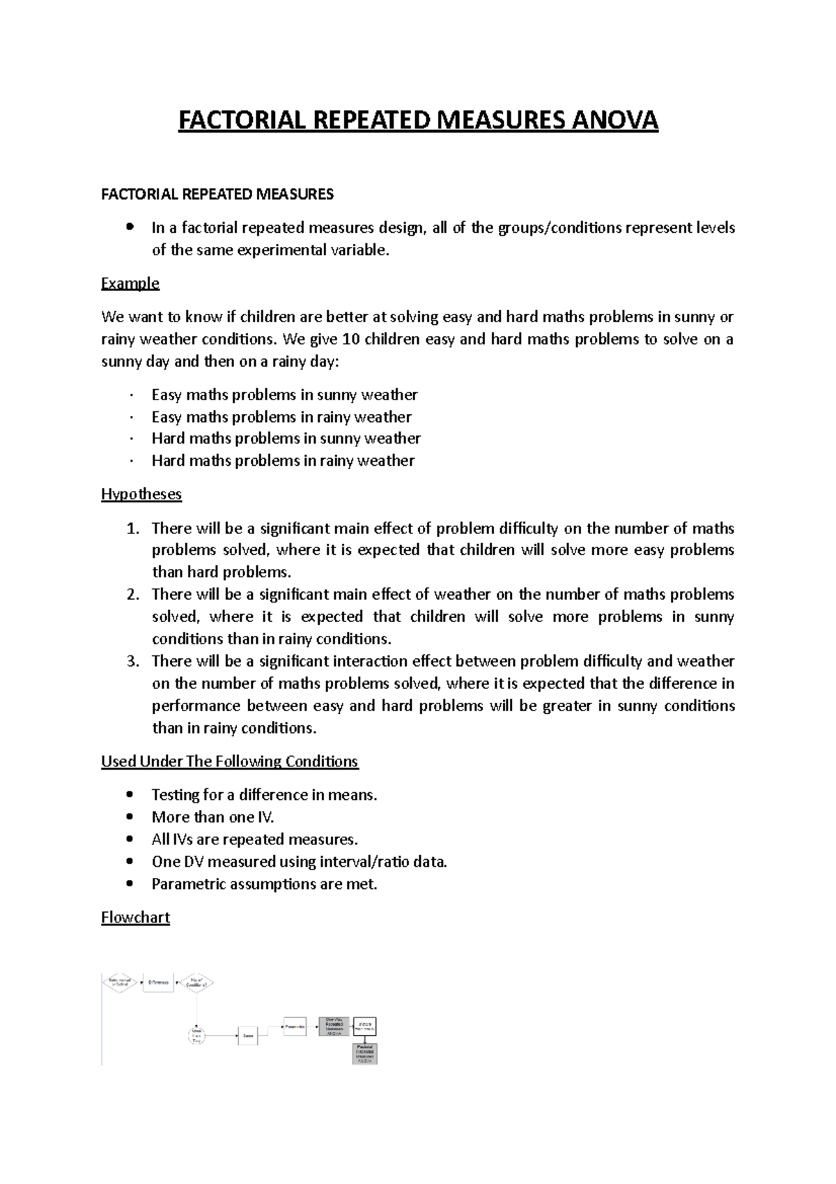Factorial Repeated Measures Anova - FACTORIAL REPEATED MEASURES ANOVA FACTORIAL REPEATED ...