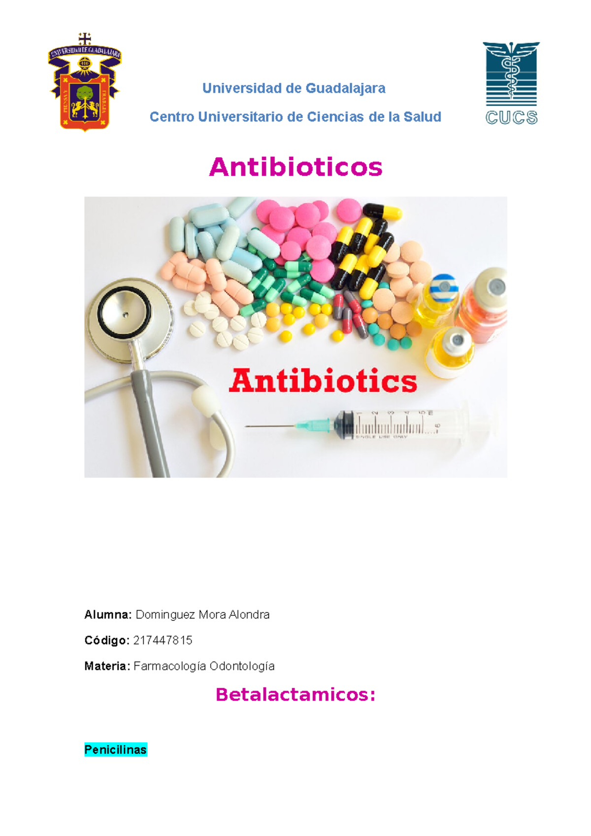 Antibioticos - Farmacología básica y clínica - Universidad de ...