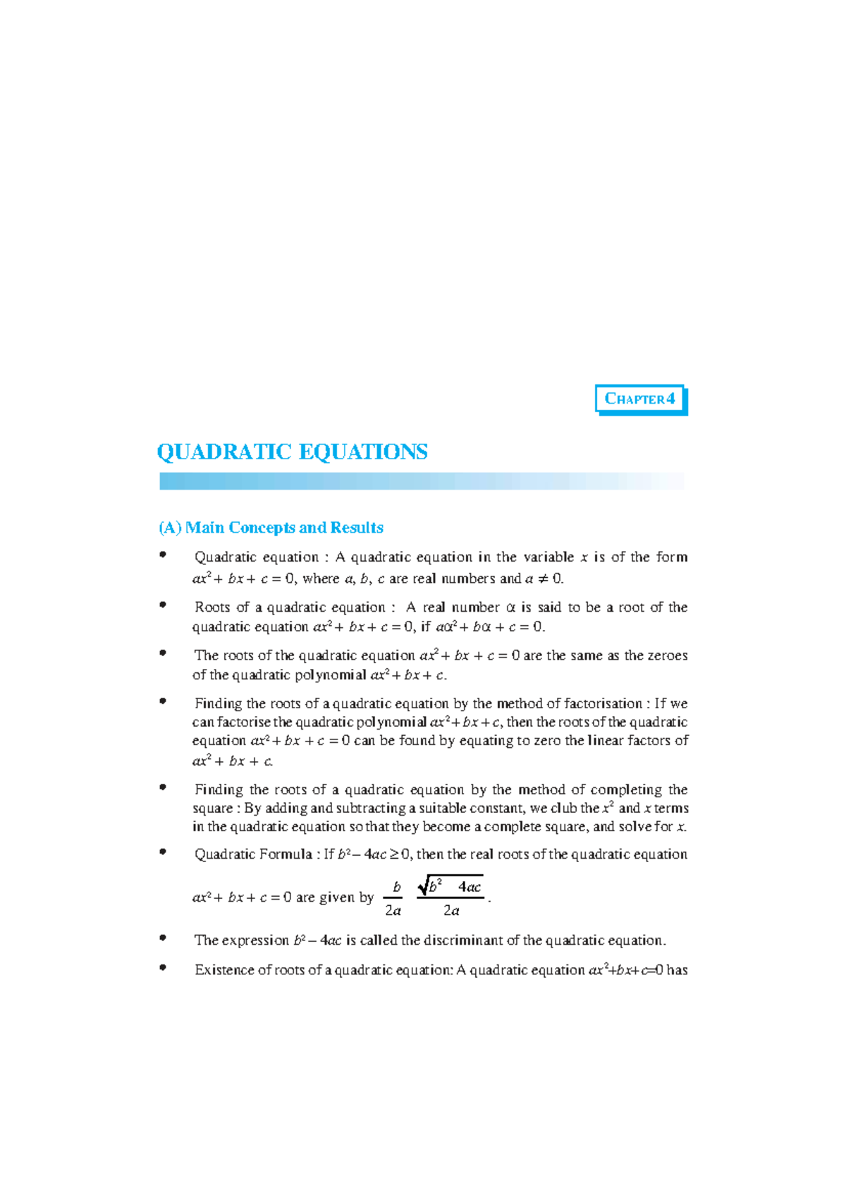 CBSE Class 10 Maths Ncert Exemplar Book PDF Quadratic Equations - (A ...