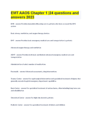 EMT AAOS Chapter 10 Airway Management 20 questions and answers - If ...