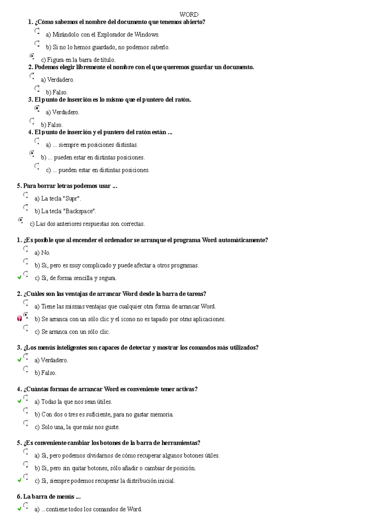Examen de muestra/práctica 2016, preguntas y respuestas - WORD 1. ¿Cómo sabemos el nombre del ...