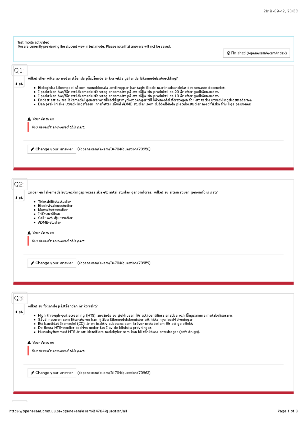 Tenta VT19 (E-tenta) - djdnakdnkan - Finished (/openexam/exam/index ...