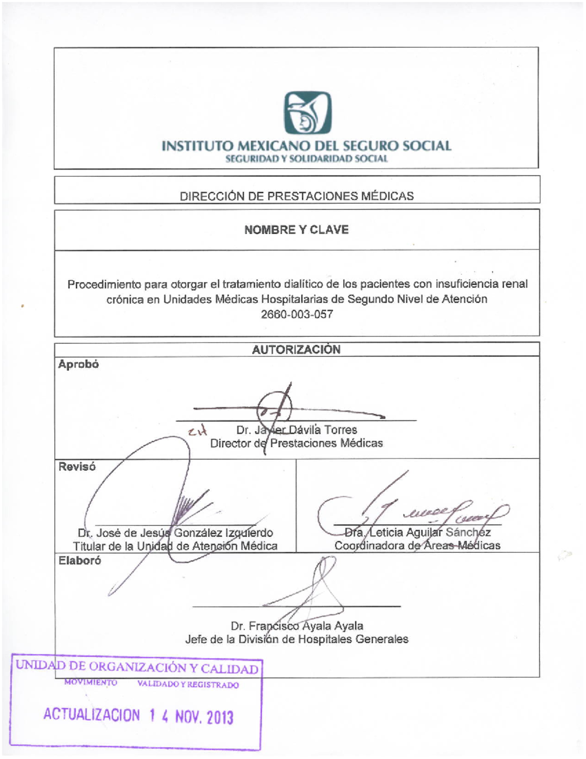 Normativa 057 HEMO Y DP - ÍNDICE Página 1 Base normativa 3 2 Objetivo 3 ...