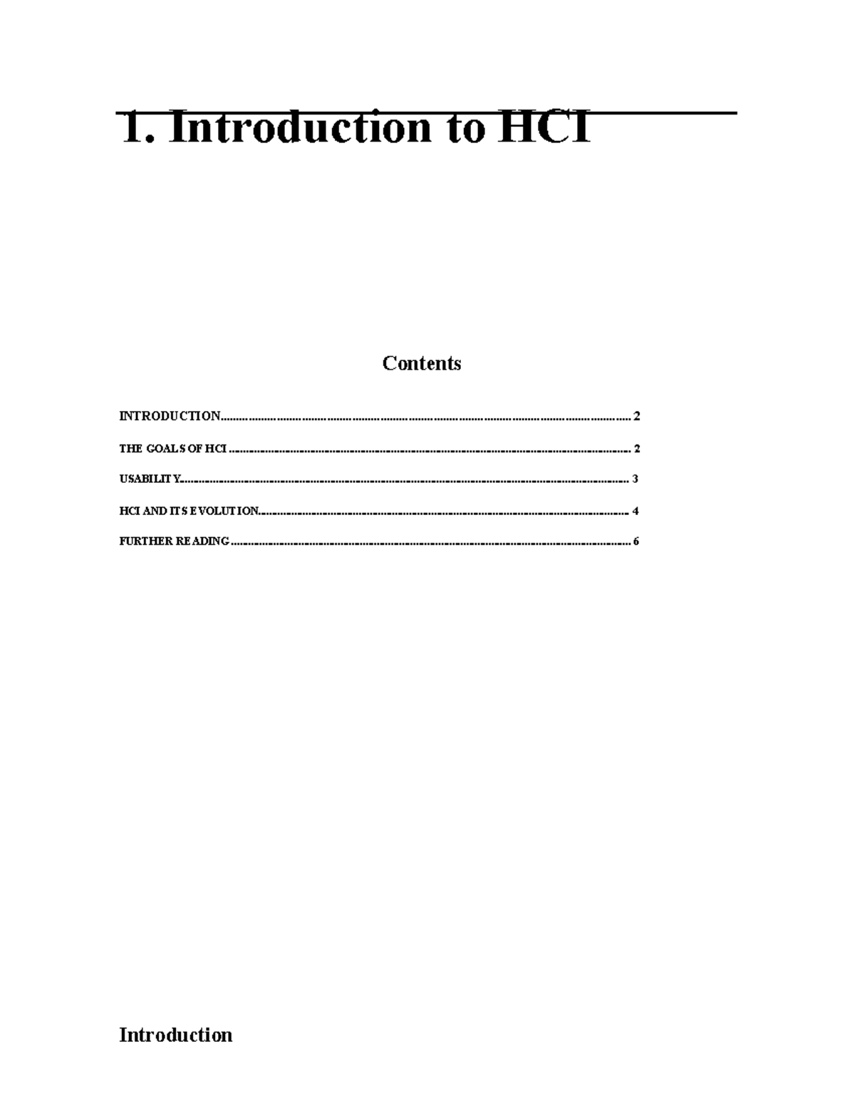 Hciintro - human computer interactions - 1. Introduction to HCI ...