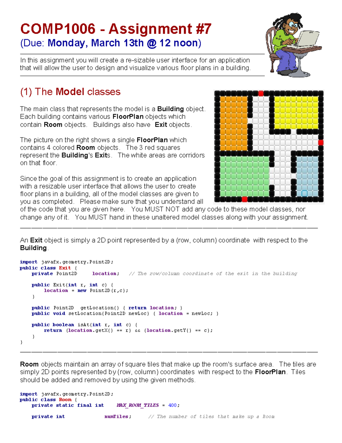 COMP1006 A7 W2017 - Assignment 7 specifications. COMP 1006/1406 Mark ...