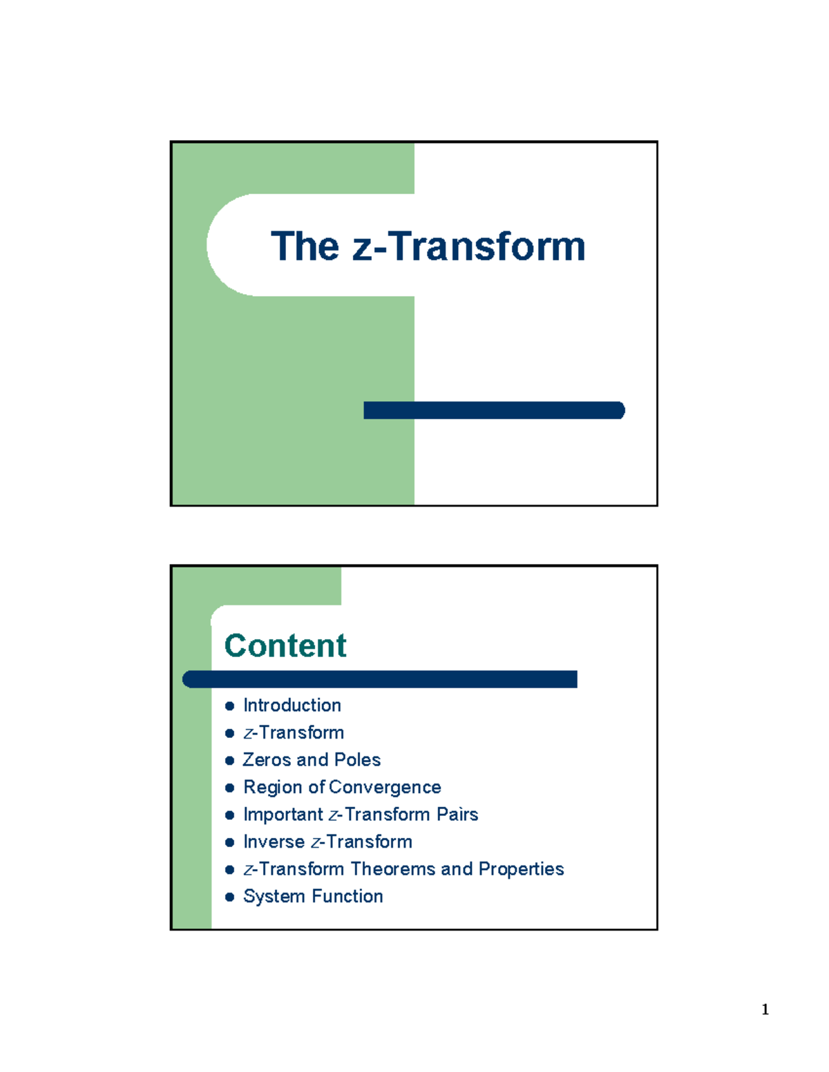 Z-Transform easiest - z transform solution - The z-Transform Content ...