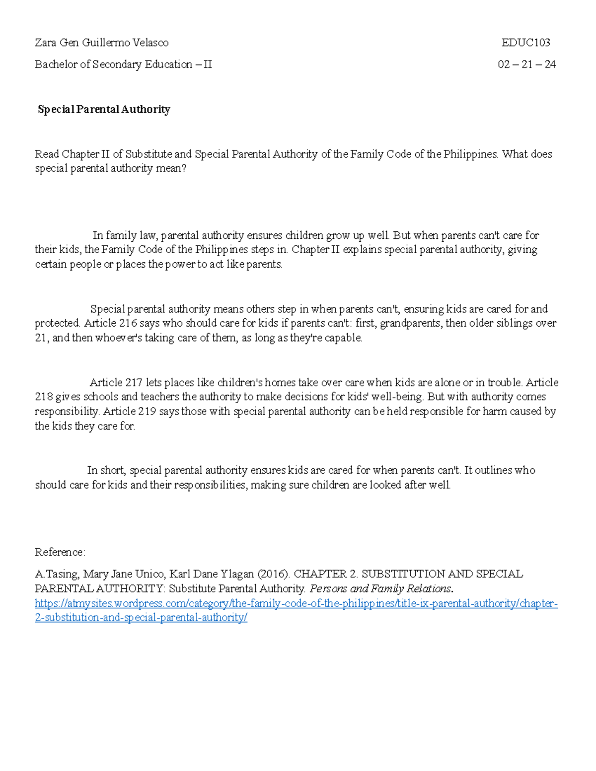 Special Parental Authority - What does special parental authority mean ...