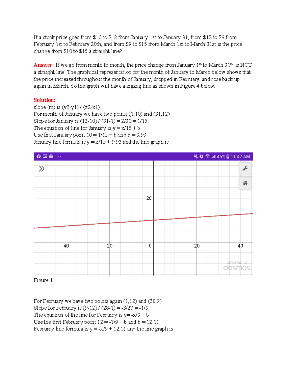 DF Algebra Unit 2 - If a stock price goes from $10 to $12 from January ...