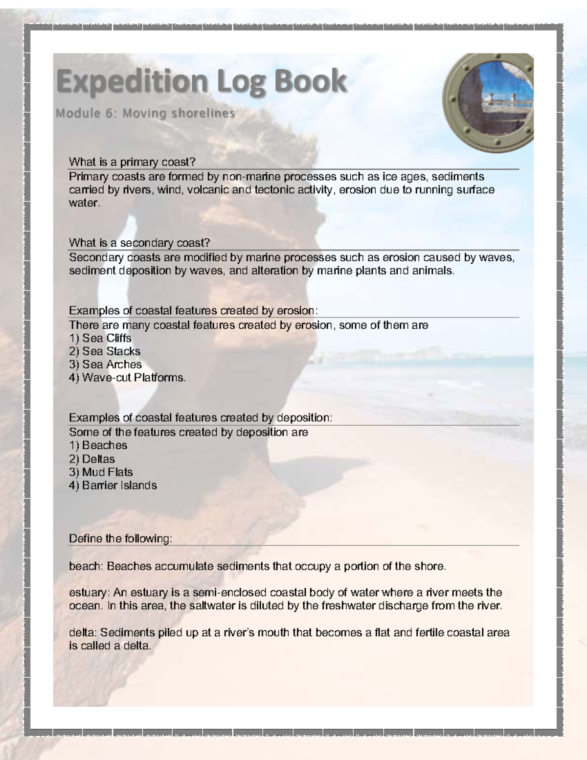 Log Book 6 Osamah Rahman - Expedition Log Book Module 6 : Moving ...