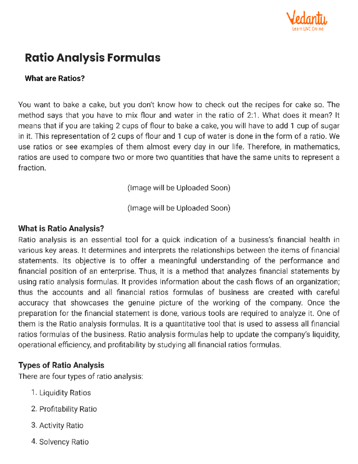 Ratio Analysis Formulas - React JS and Node JS - Studocu