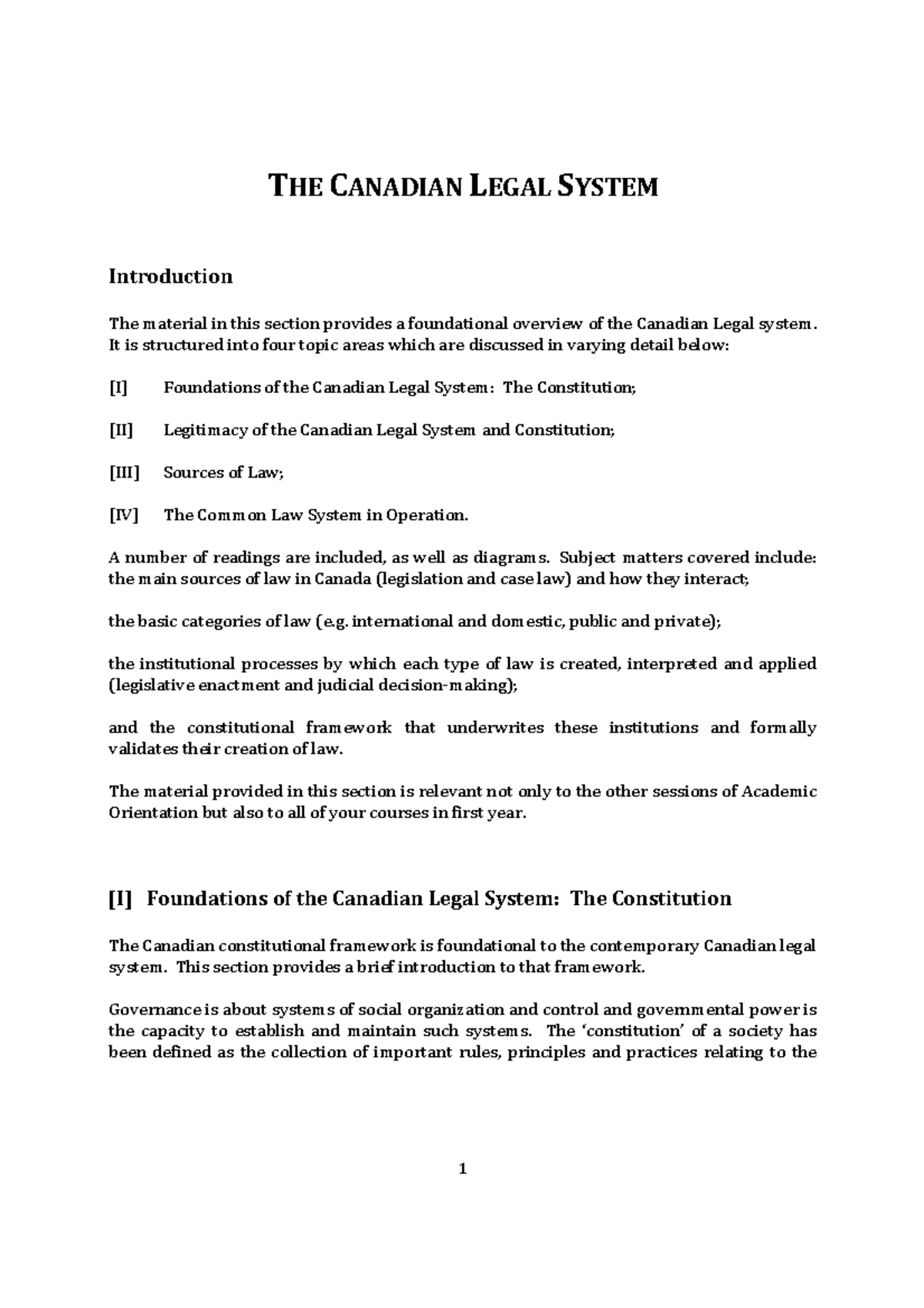Part IV - The Canadian Legal System- GMGT 3300 - THE CANADIAN LEGAL ...