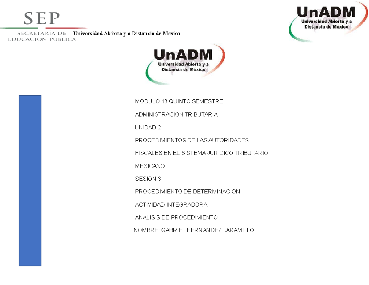 M13 U2 S3 GAHJ - DERECHO ADMINISTRATIVO - MODULO 13 QUINTO SEMESTRE ...