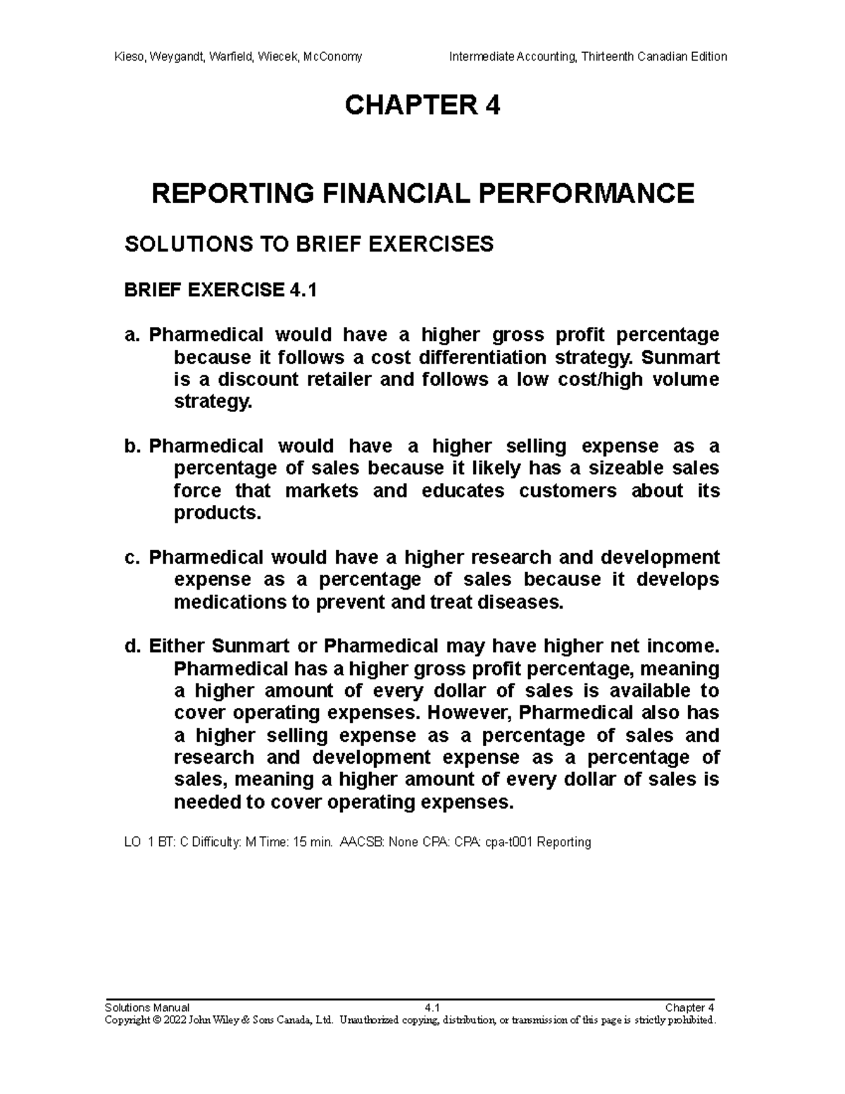 Sm04 - Suggested problems-Chapter 4 - CHAPTER 4 REPORTING FINANCIAL PERFORMANCE SOLUTIONS TO ...
