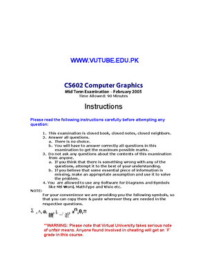 Spring 2023 CS604 1 - Operating System (CS 604 ) Assignment # 01 Spring 2023 Total marks = 20 ...