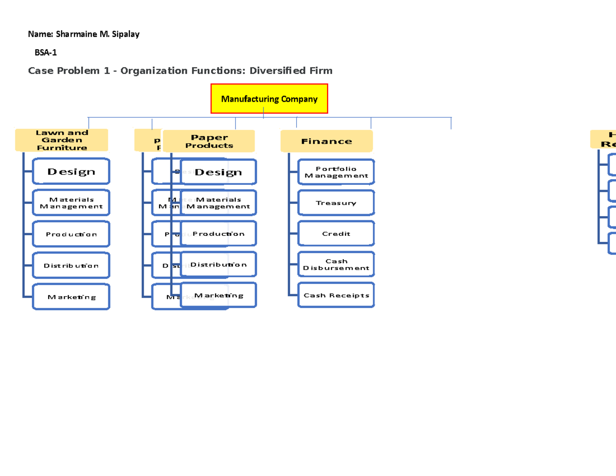 Document 1 - GOOD - Name: Sharmaine M. Sipalay BSA- Case Problem 1 ...