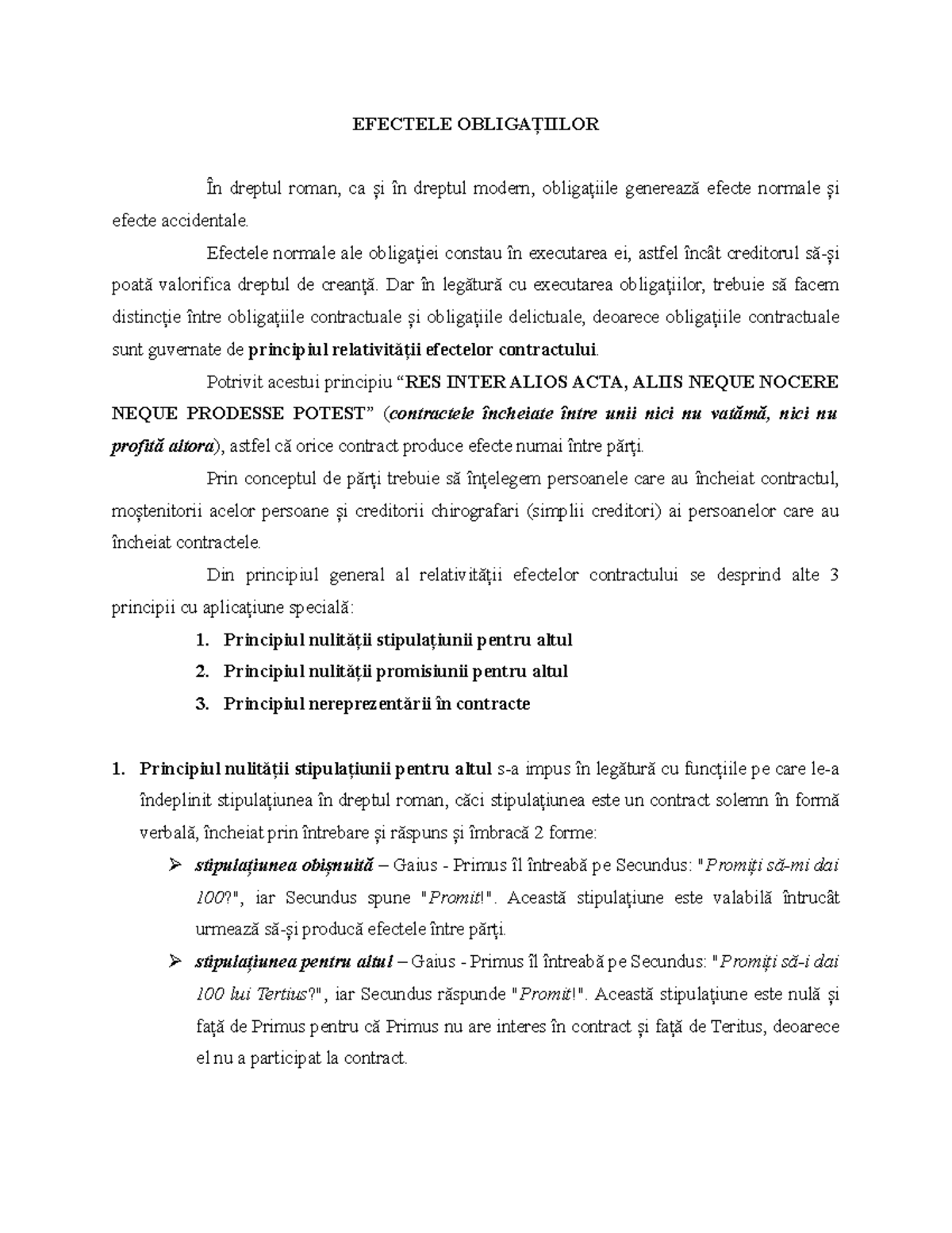 11. Obligatiuni - Executarea ObligaȚ Iilor - EFECTELE OBLIGAȚIILOR În ...