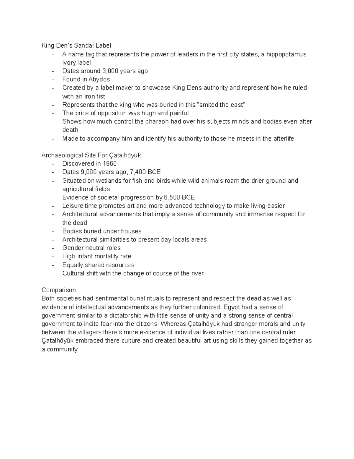 Dwhj 3 - Doing World History Journal, Eden Mclean - King Den’s Sandal ...