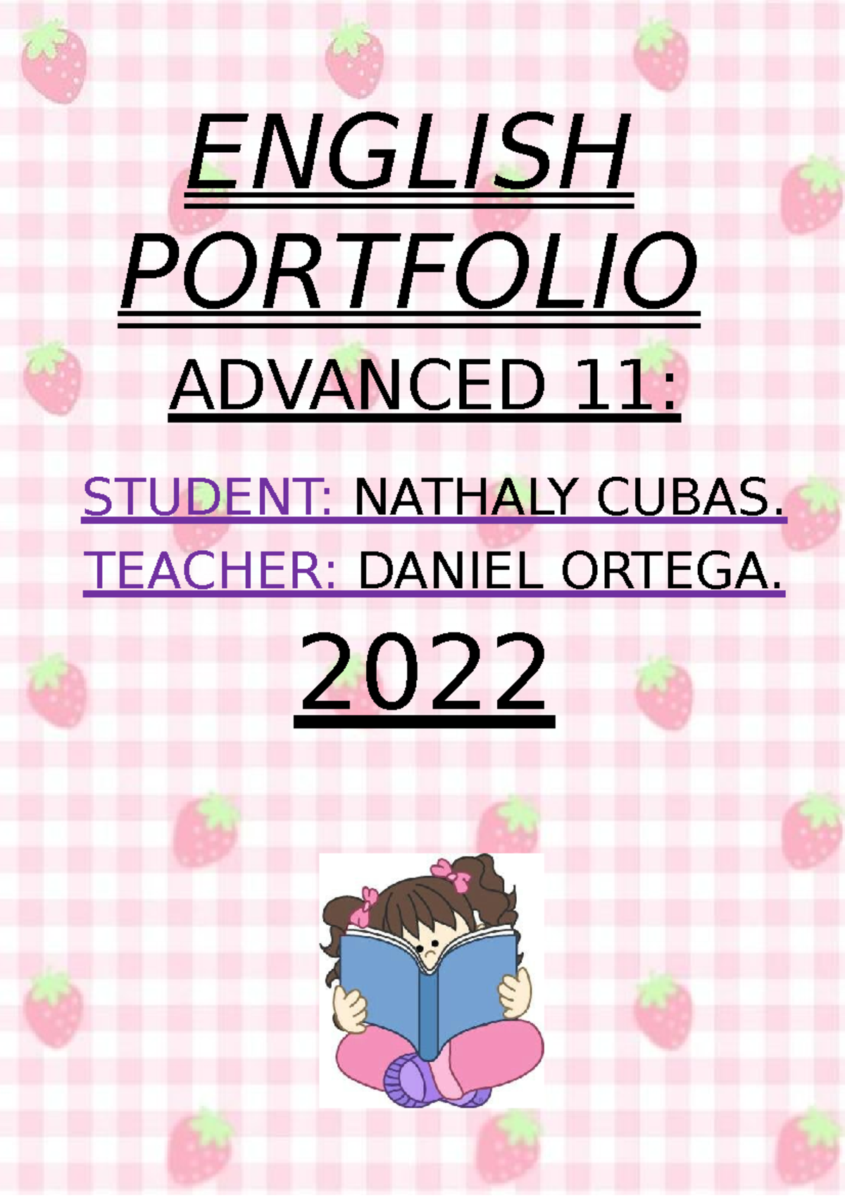 Portfolio Sample - ejemplo - ENGLISH PORTFOLIO ADVANCED 11: STUDENT ...