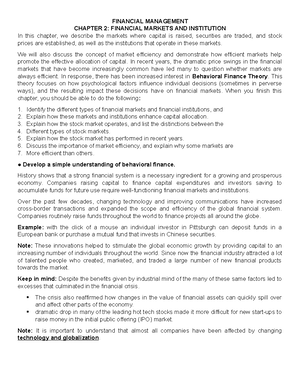 Chapter 1 - Finman - NONE - FINANCIAL MANAGEMENT CHAPTER 1 - AN ...
