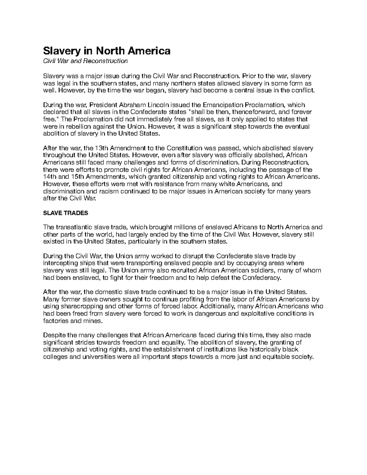 AP US History Notes - This report is about the Civil War and era of ...