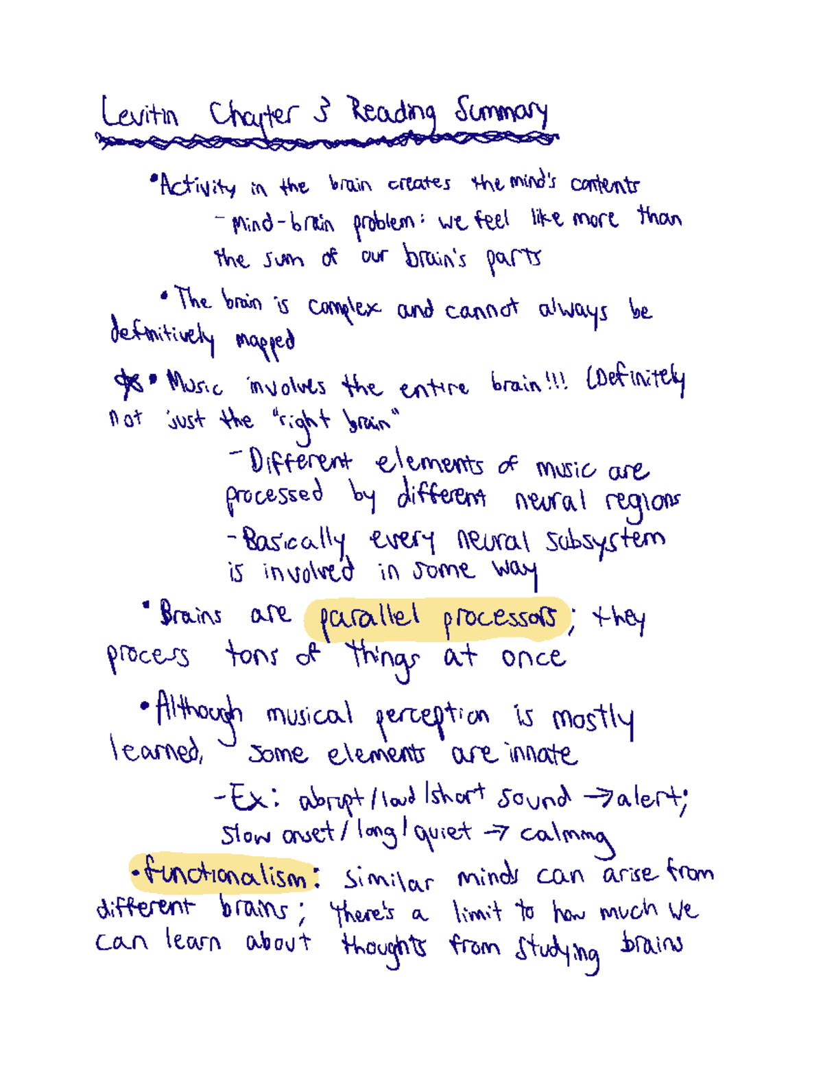 TRU110 Levitin Ch 3 Summary - Levitin ####### Chapter 3 Reading Summary ...