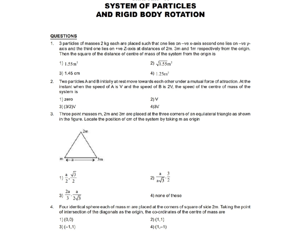 Questions on rotation - Plus one physics - Studocu