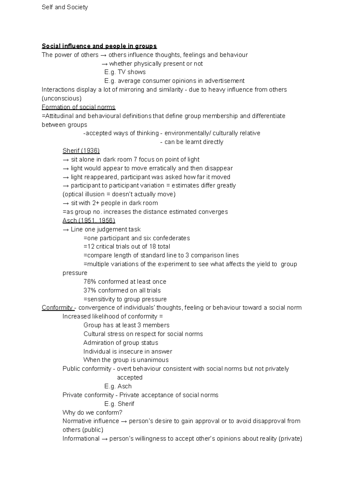 SAS Lecture 6 - Social Influence & People in Groups - Social influence ...
