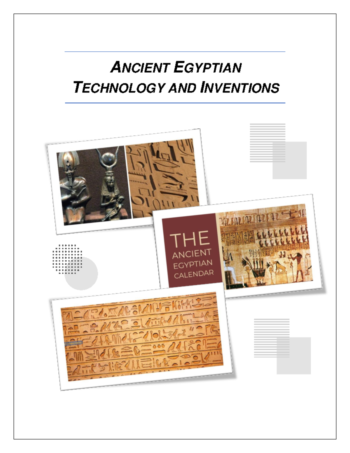 Ancient Egypt - ANCIENT EGYPTIAN TECHNOLOGY AND INVENTIONS Ancient ...