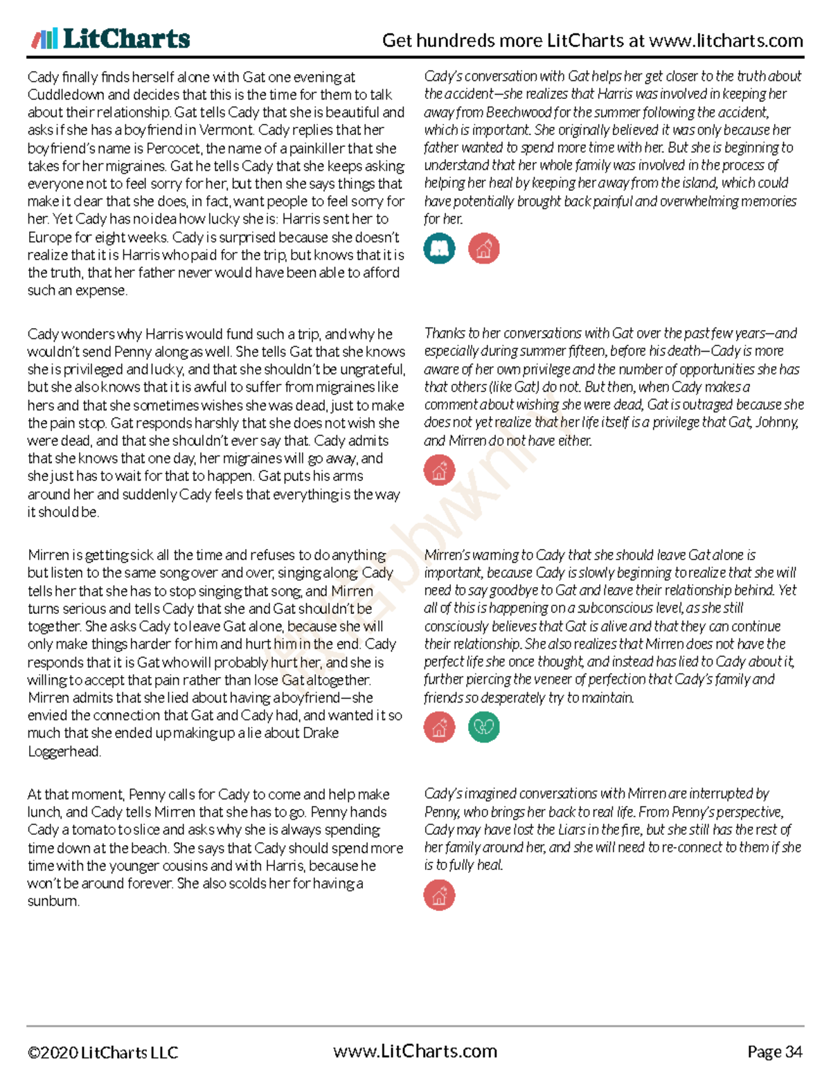 We-Were-Liars-Lit Chart 34 - Cady finally finds herself alone with Gat ...
