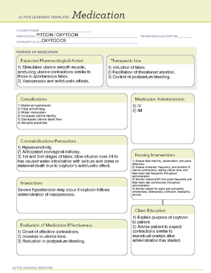 Active Learning Medication Template - Motrin - ACTIVE LEARNING ...