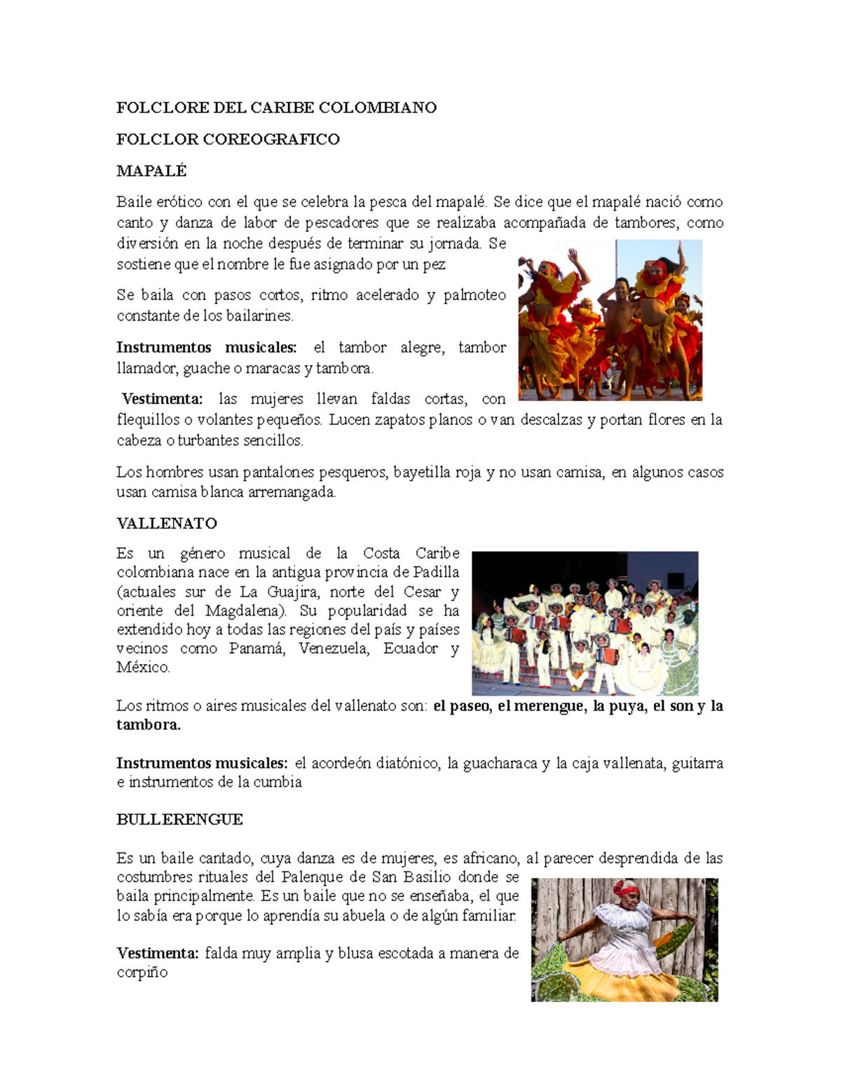 Instrumentos - Taller de Folclore Colombiano - FOLCLORE DEL CARIBE ...