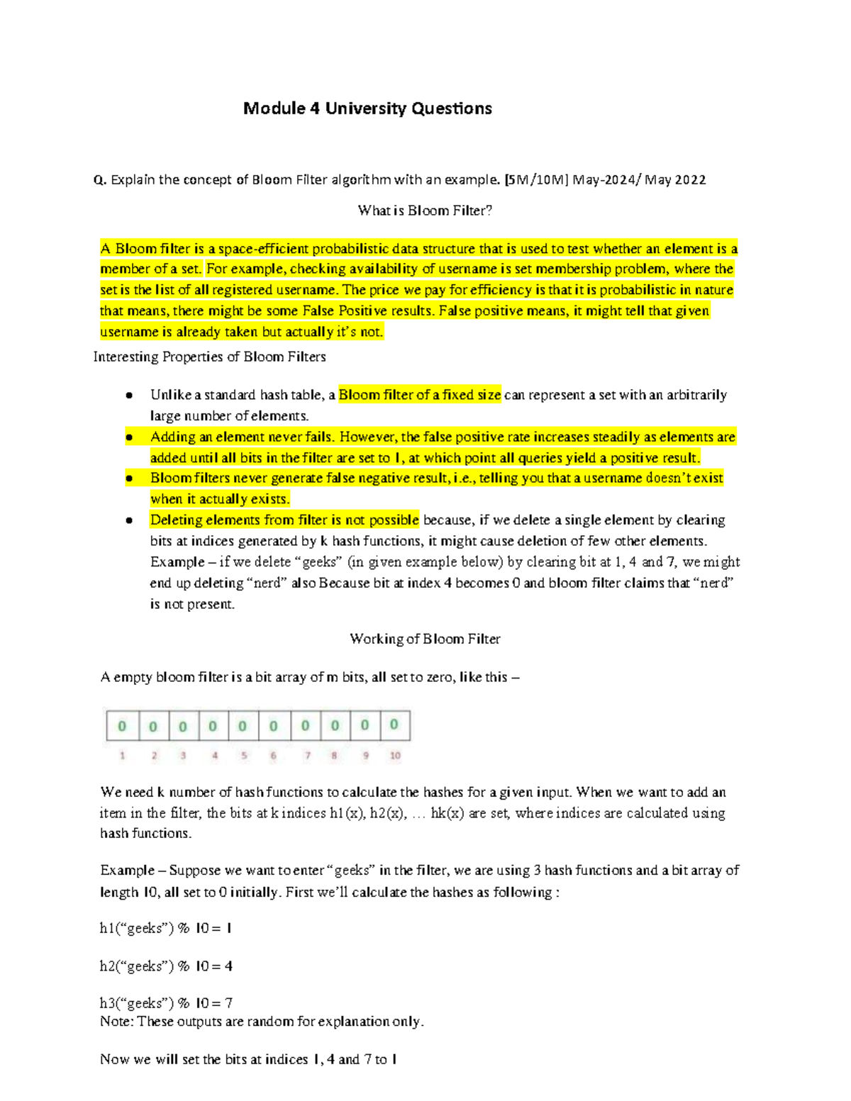 Module 4 University Questions Answers - Module 4 University Questions Q ...