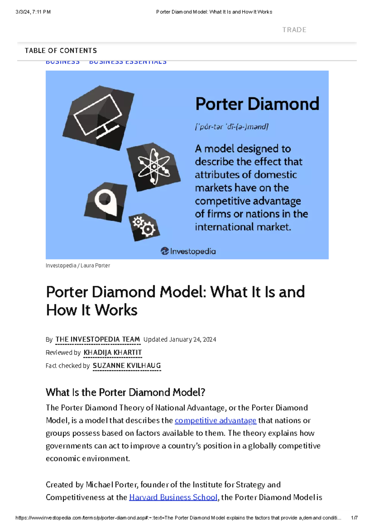 Porter Diamond Model What It Is and How It Works - BUSINESS BUSINESS ...