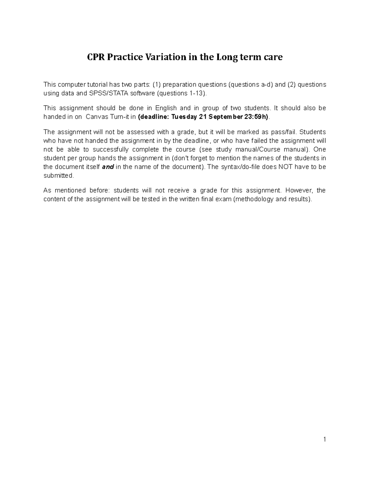 CPR Longterm care questions complete-1 - CPR Practice Variation in the ...