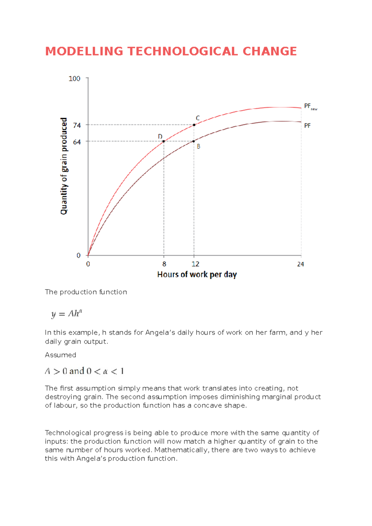 Modelling technological change - MODELLING TECHNOLOGICAL CHANGE The ...