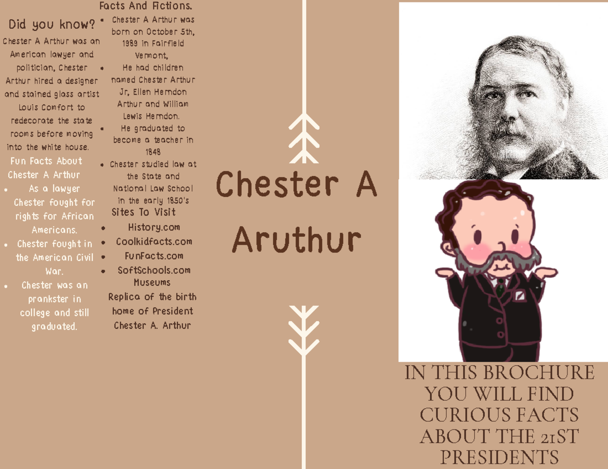 Chester A Arthur - ANSWERS - Did you know? Chester A Arthur was an ...