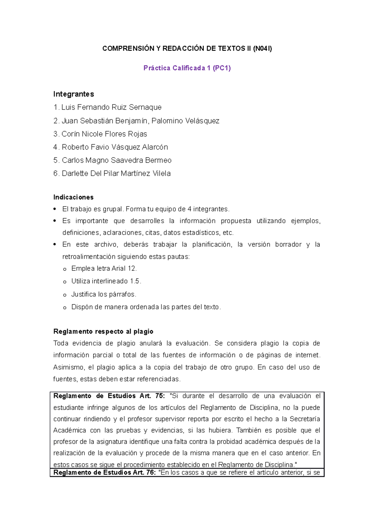 Comprensión Y Redacción DE Textos II (1) - COMPRENSIÓN Y REDACCIÓN DE TEXTOS II (N04I) Práctica ...