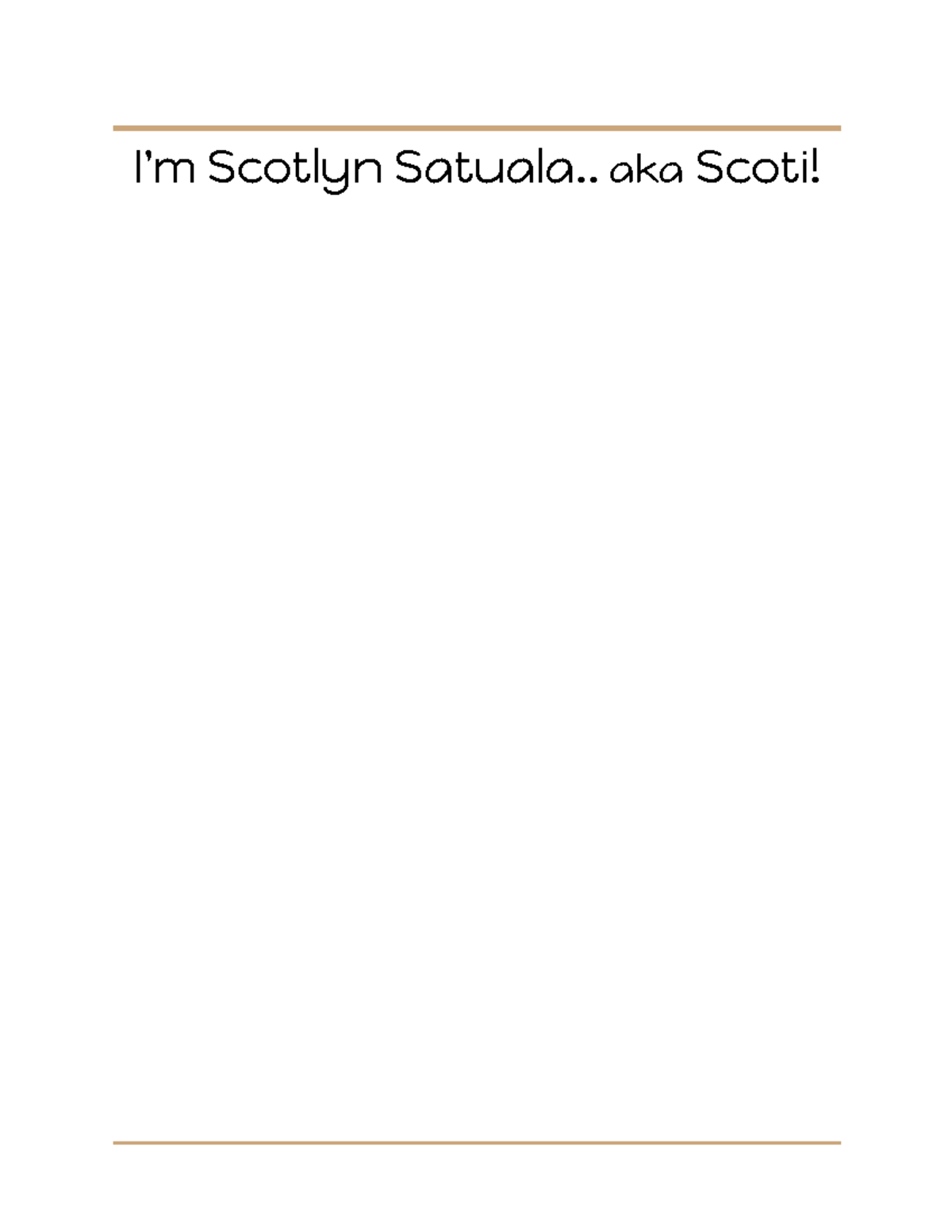 Report - info - I'm Scotlyn Satuala.. aka Scoti! - Studocu