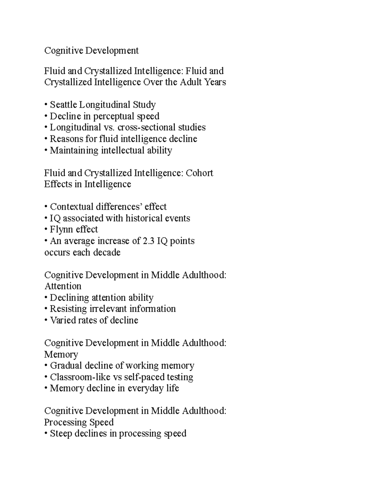 Cognitive Development - Cognitive Development Fluid and Crystallized ...