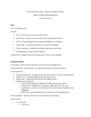 Wildland Firefighter Training S-130 Unit 7 - Suppression - NRES 299 ...