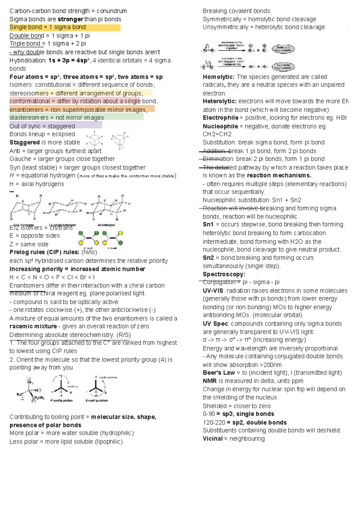 Chem110-cheat-sheet-for-mid-semester-one-test compress - Carbon-carbon ...