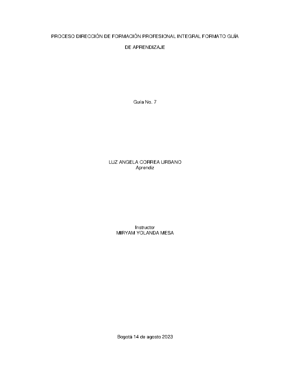 GUÍA 7 Terminada - CONTABILIDAD - PROCESO DIRECCIÓN DE FORMACIÓN PROFESIONAL INTEGRAL FORMATO ...