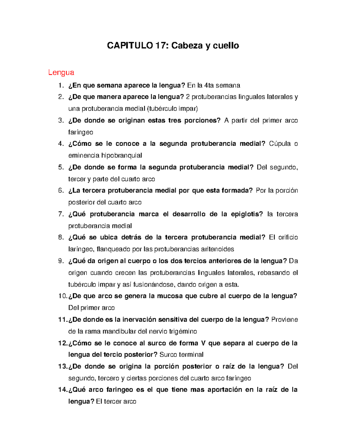 Capitulo 17 - libro de langman - CAPITULO 17: Cabeza y cuello Lengua ...