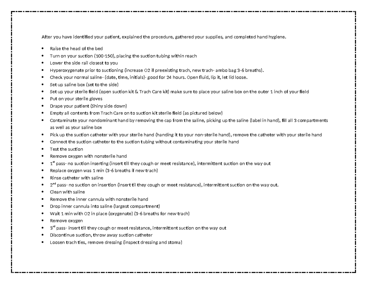 Overbed Table Set-Up - After you have identified your patient ...