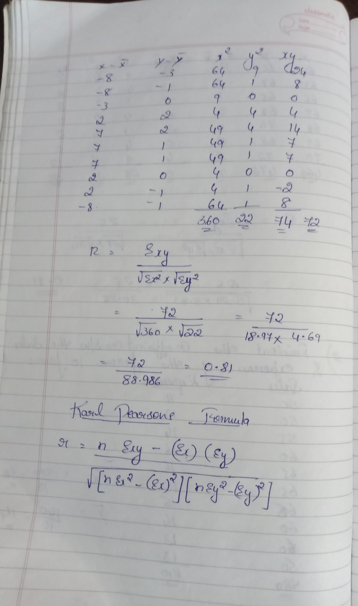 8 Correlation Calculation - Statistics - Studocu