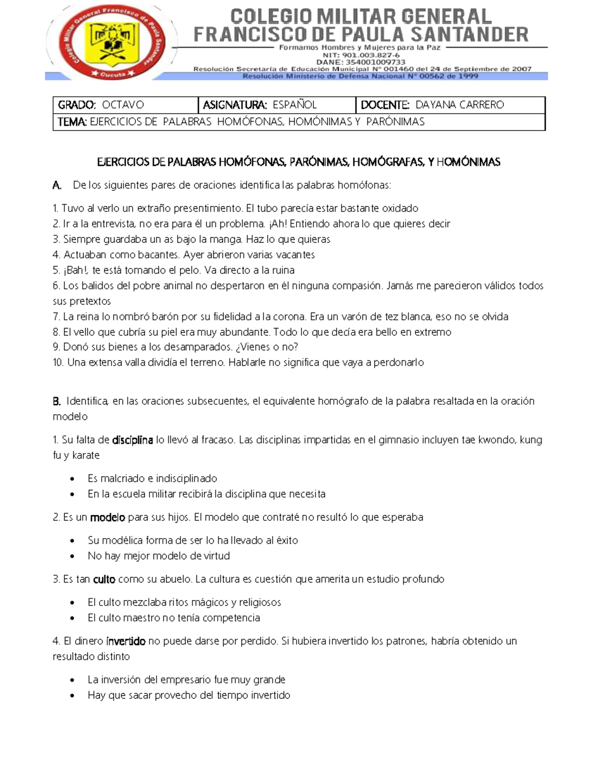 0e8f92 - Mnnnn - EJERCICIOS DE PALABRAS HOMÓFONAS, PARÓNIMAS ...