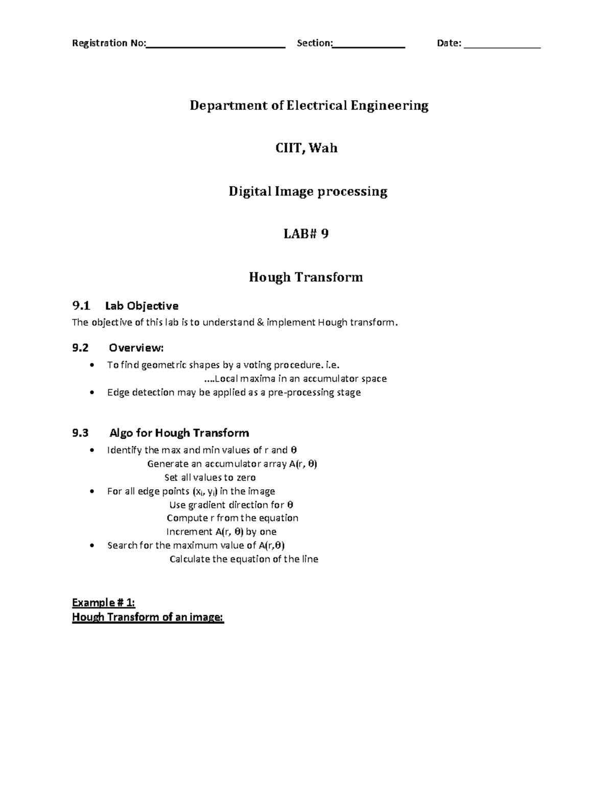 Lab Manual#9 - Digital Image Processing Lab Manual CUI Wah - Department ...