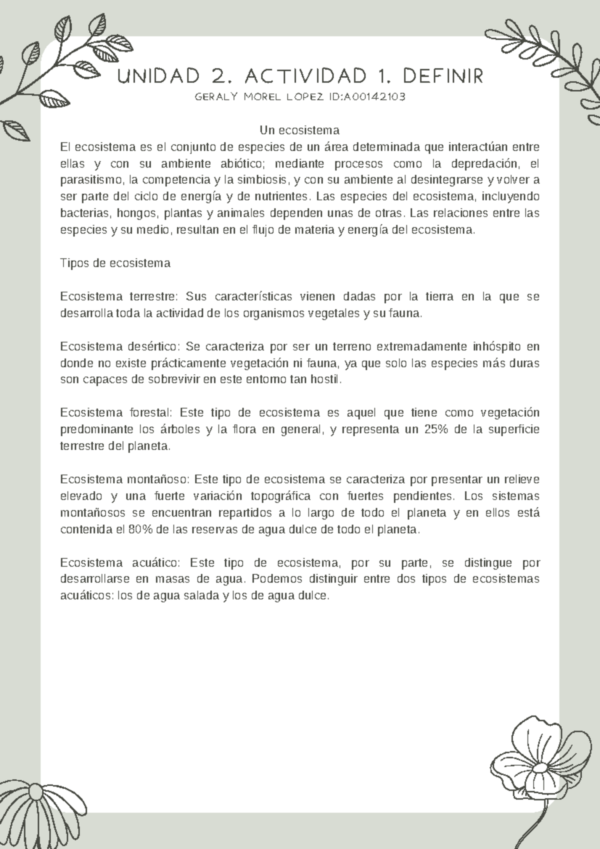 Unidad 2. Actividad 1. Definir - UNIDAD 2. ACTIVIDAD 1. DEFINIR GERALY ...