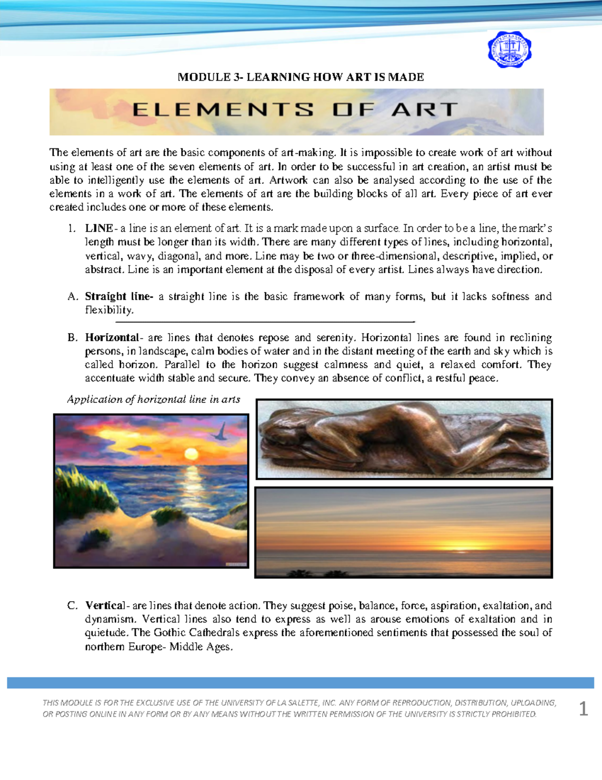 Module 3 Lecture Notes - THIS MODULE IS FOR THE EXCLUSIVE USE OF THE ...